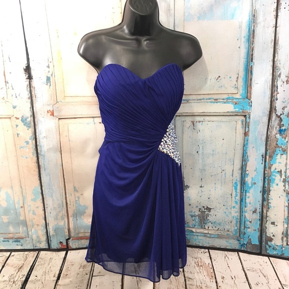 Morgan & Co. | Dresses | New Morgan Codress Size 5 Blue Rhinestones ...